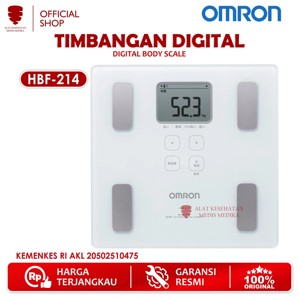 Jual Timbangan Berat Badan Omron HBF-214 Karada Scan Lemak Tubuh ...