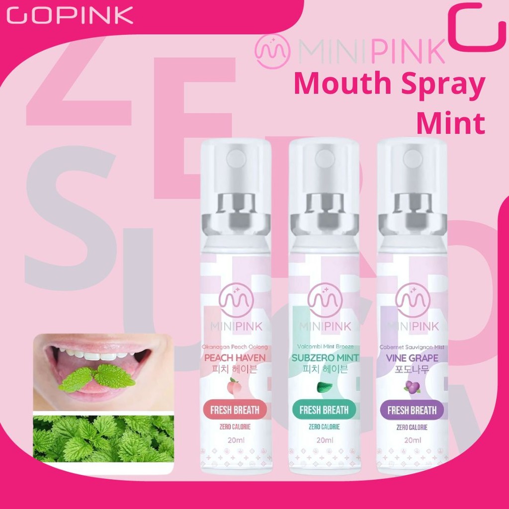 Jual MINIPINK Zero Calorie Mouth Spray Semprotan Penyegar Menghilangkan ...
