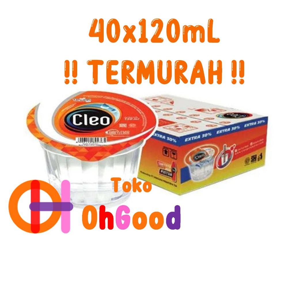 Jual Air Minum Mineral Murni Cleo 120mL 120 mL Cup Gelas AMDK isi 40 per pak box dus | Shopee ...