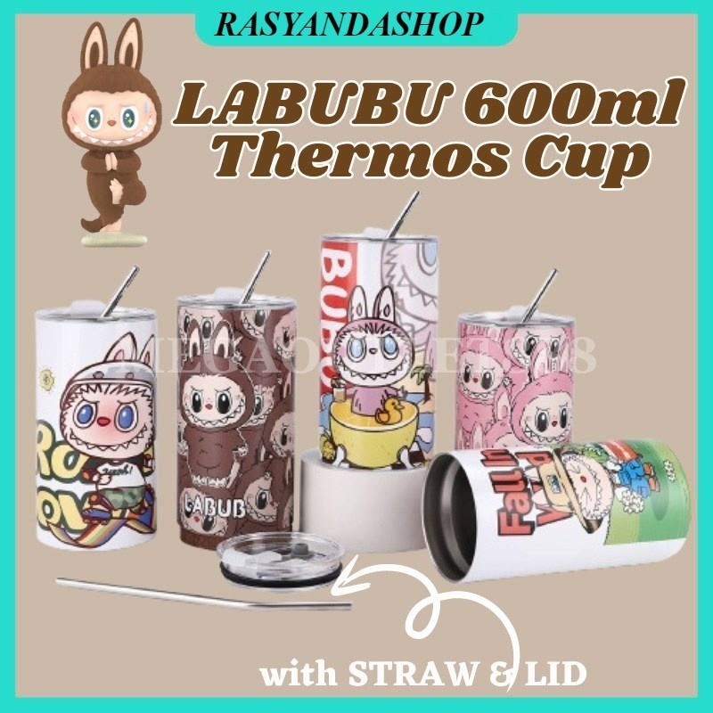 Jual Tumbler Labubu Coffee Stainless Steel / 600ml Botol Minum ...