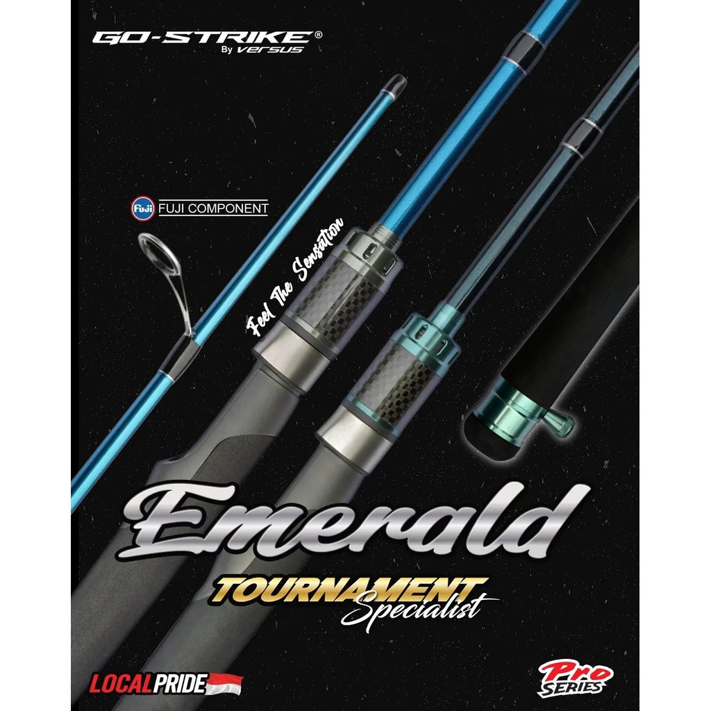 Jual Joran Pancing Go-Strike by Versus EMERALD 180cm Pro Series Fuji ...