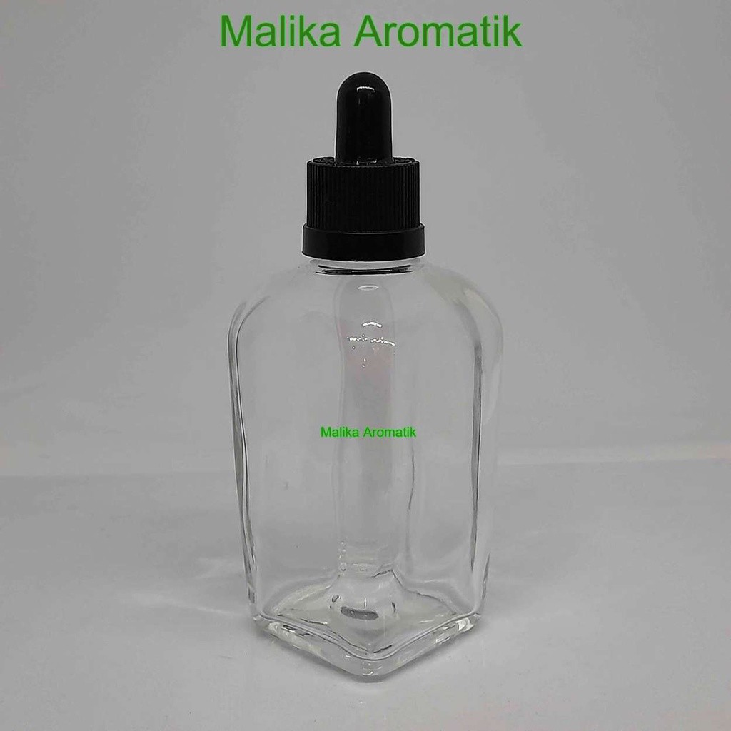 Jual Botol 100 ml Square Clear Pipet Child Drop PP / Botol Serum ...