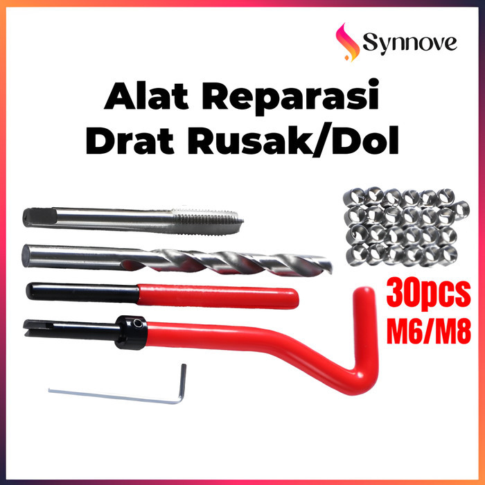 Jual Recoil Set Komplit 30Pcs Recoil M8 Recoil M6 Tap Drat Thread Repair Kit Alat Perbaikan Drat ...