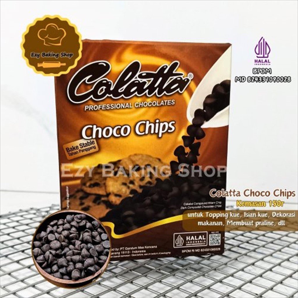Jual Colatta Choco Chip Compound 150gr - Coklat Chip Bake Stable ...