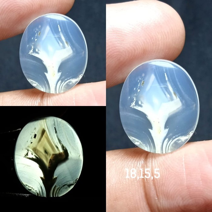 Jual Natural Batu Akik Kristal Motif Gambar Api Abadi Ujung Tombak Air ...