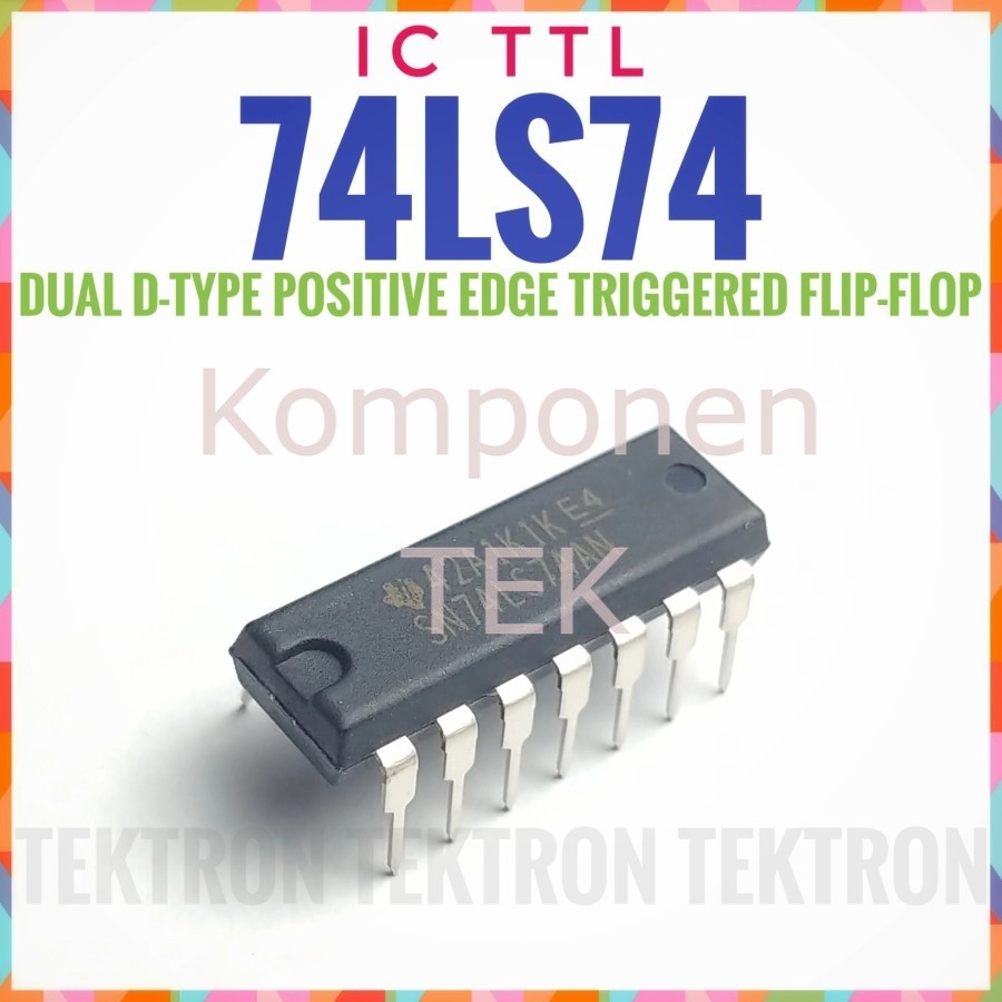 Jual IC TTL 74LS74 7474 Dual D-type Flipflop Texas ST National Hitachi | Shopee Indonesia