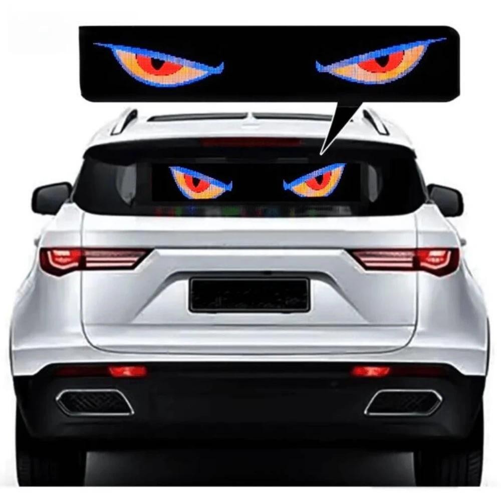 Jual Mata LED Untuk Kaca Depan Mobil Bercahaya Animasi Tampilan LED ...