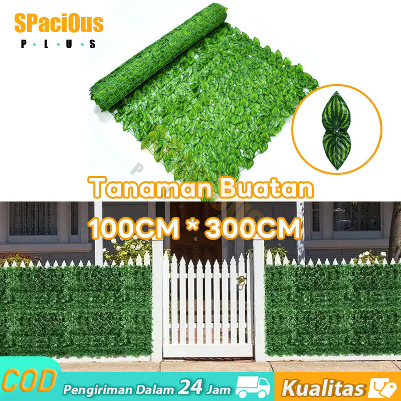 Jual GROSIR DAUN PAGAR SINTETIS ARTIFICIAL 1 Meter x 3 Meter Daun Hias ...