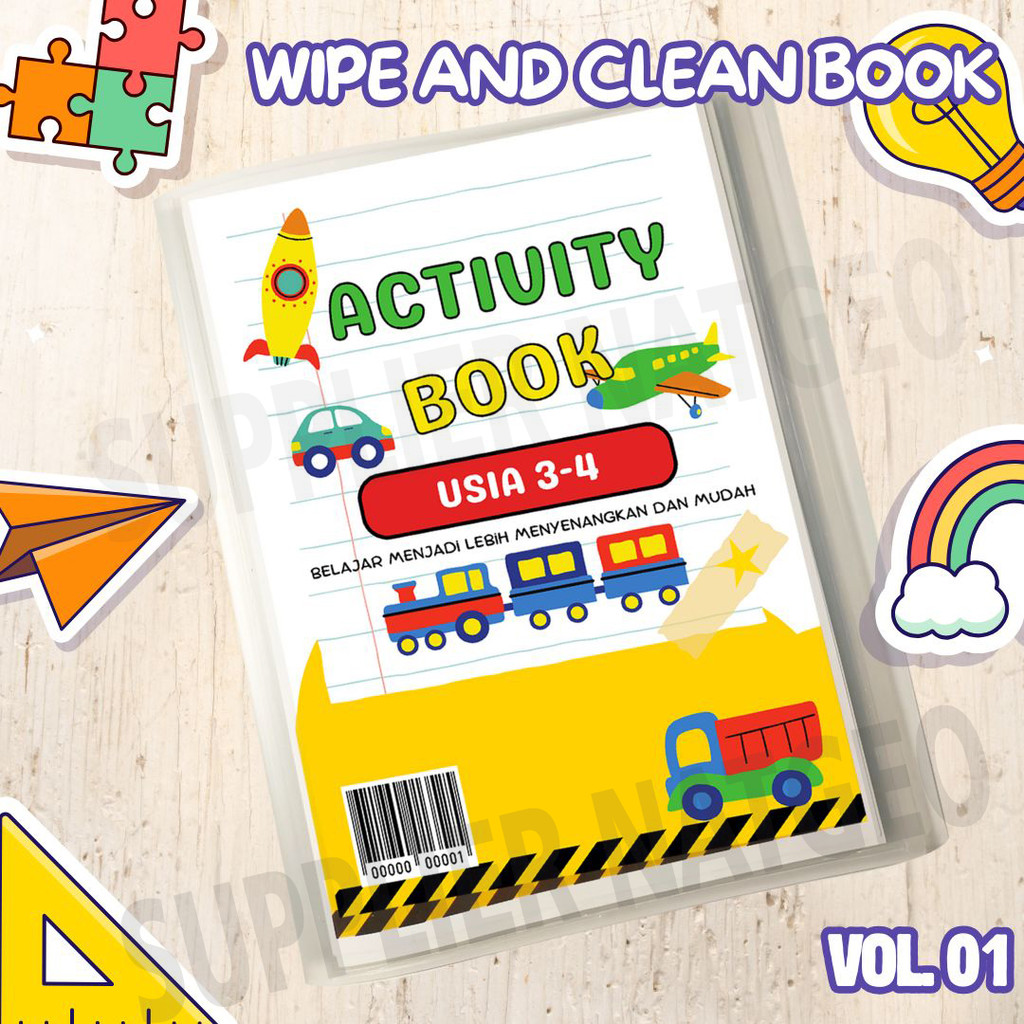 Jual Activity Book - Wipe & Clean - Edukasi Daily Worksheet Anak ...