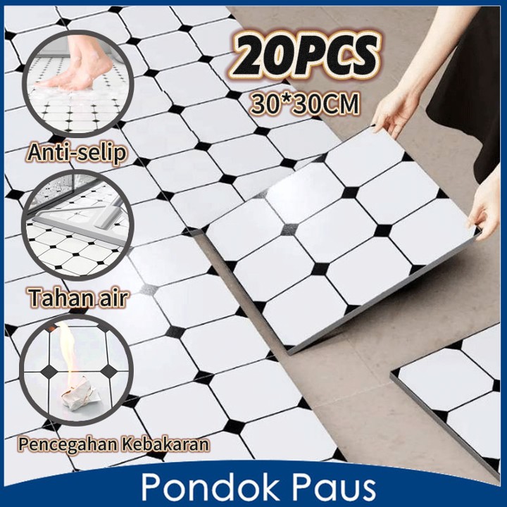 Jual 20PCS Lantai PVC Stiker Perekat Diri /Stiker Lantai Kamar Mandi ...