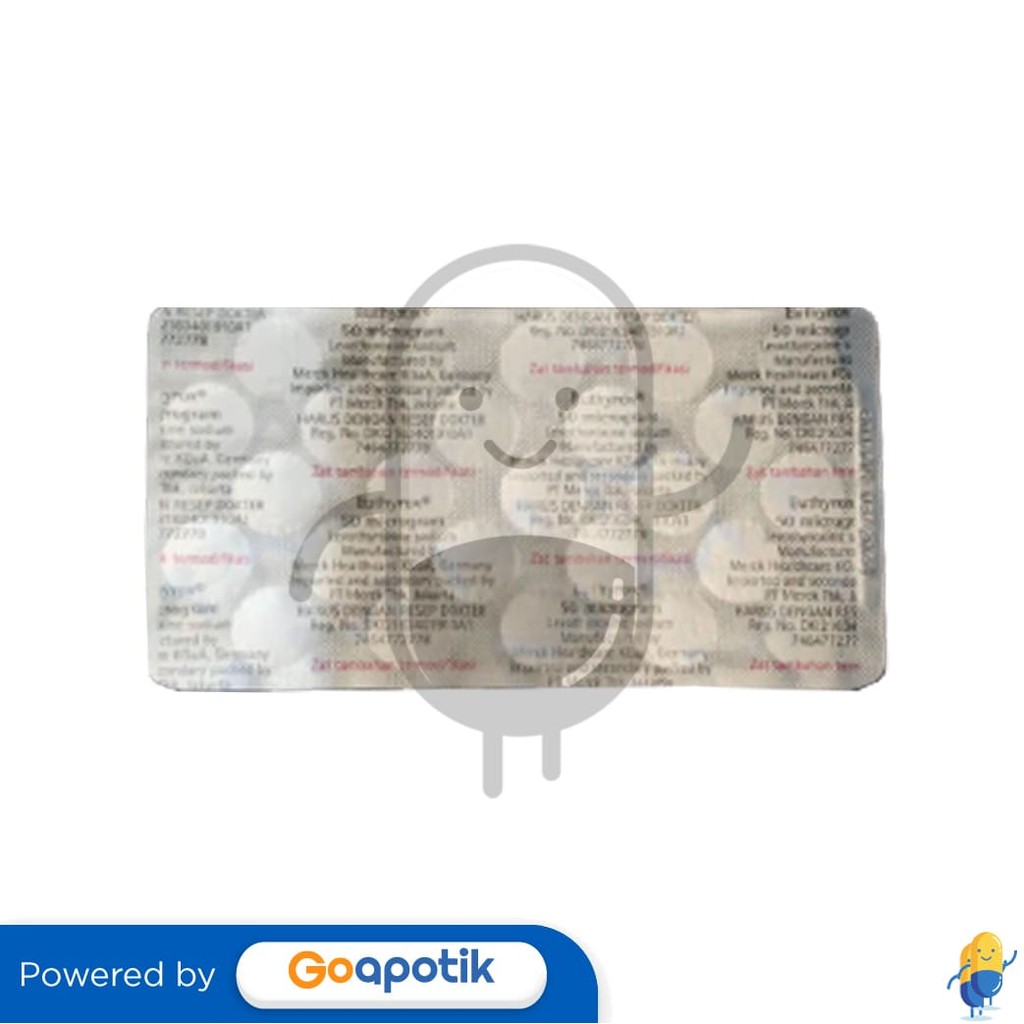 Jual Euthyrox 50 Mcg Strip 25 Tablet / Hipotiroid | Shopee Indonesia