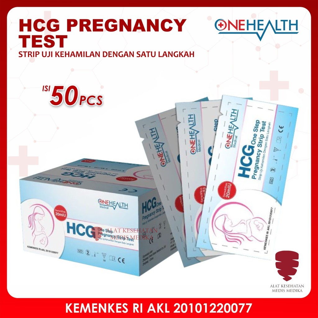 Jual Test Hamil Onehealth HCG Alat Tes Pack Kehamilan Strip Uji Tespack ...