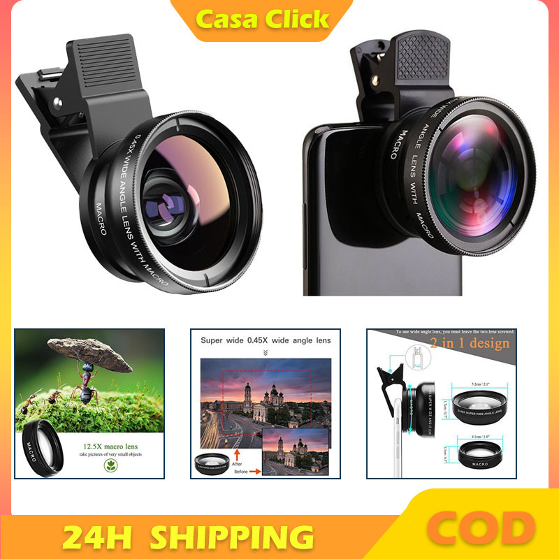 Jual Lensa Kamera Eksternal 2In1 Lensa Super Wide Angle Lens12.5x ...