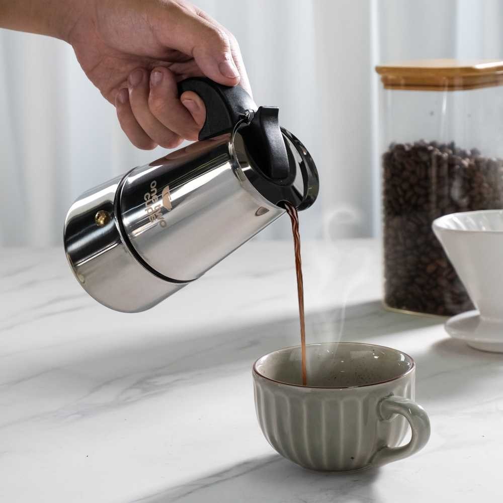 Jual One Two Cups Moka Pot Espresso Pembuat Kopi Coffee Maker Stovetop ...