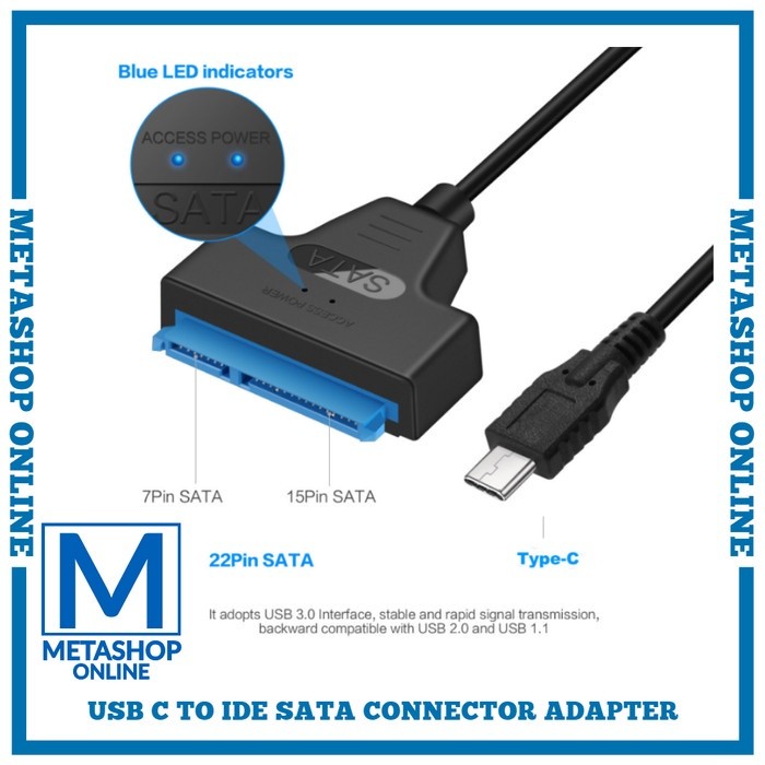 Jual USB Type-C to SATA Cable IDE Connector Adapter Converter Kabel ...