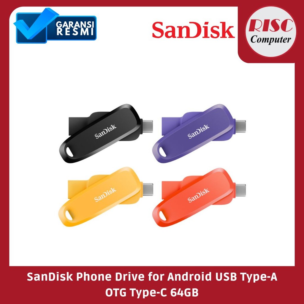 Jual SanDisk Flash Disk Phone Drive SDDDC6 for Android USB Type-A OTG ...