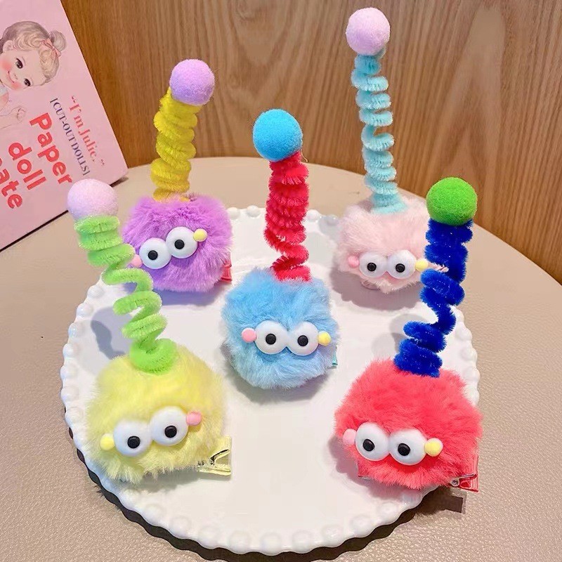 Jual Jepit Rambut Bulu Lembut Jepit Rambut Plush Lucu Jepit Hairpin ...