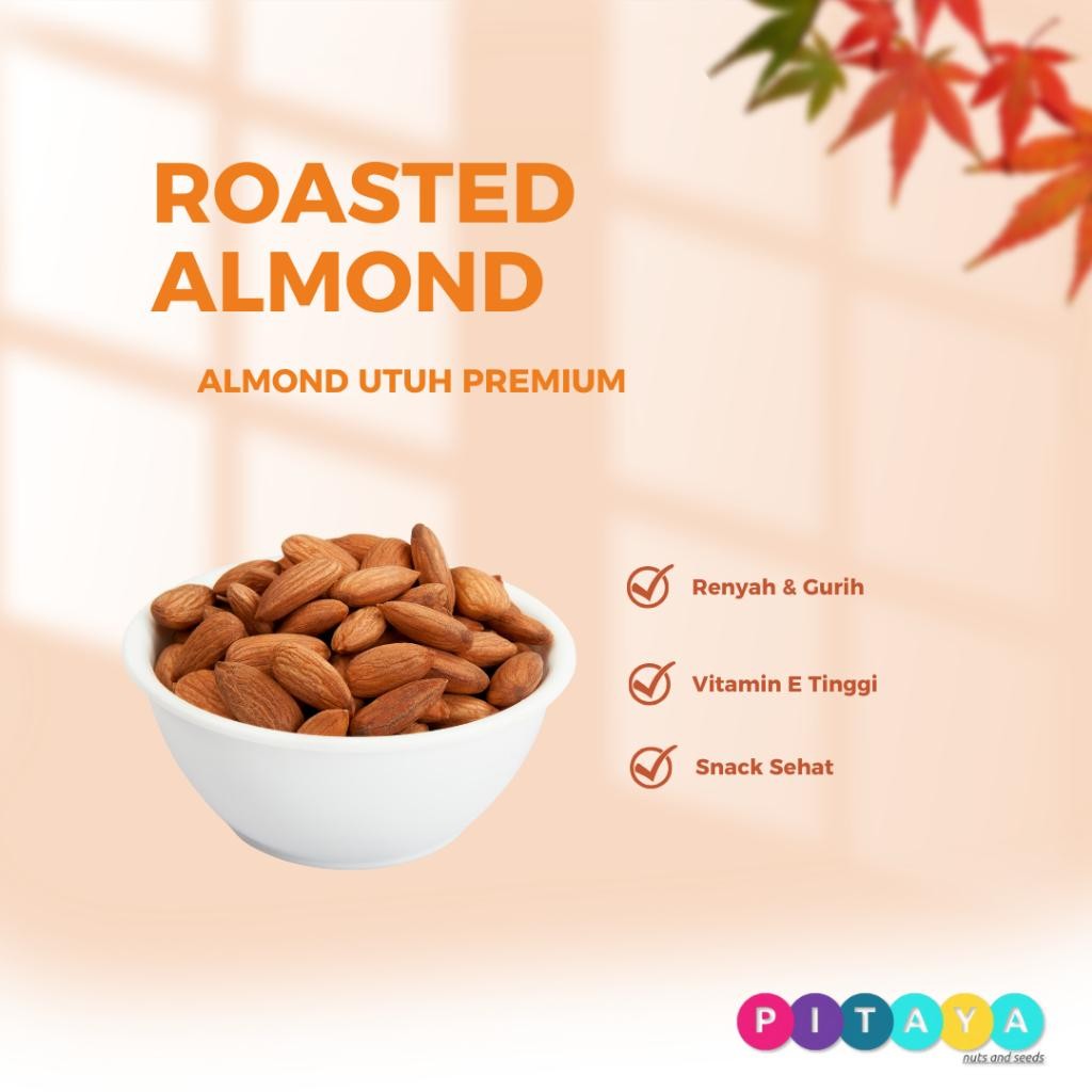 Jual Kacang Almond Panggang 250gr - Cemilan Sehat Renyah Penuh ...