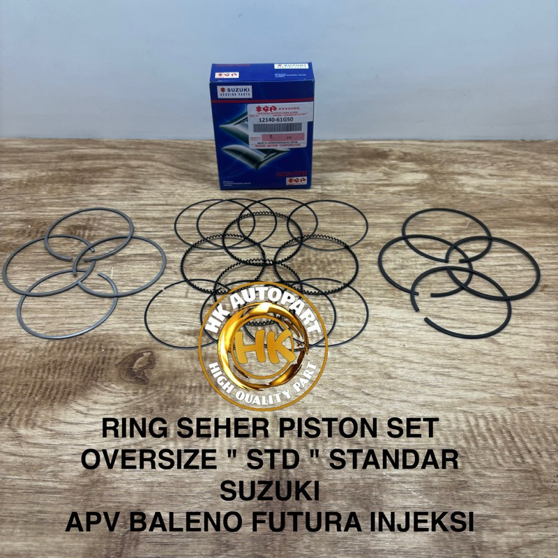 Jual RING PISTON SEHER OS STD SUZUKI APV FUTURA INJEKSI BALENO OVERSIZE STANDAR RING SEKER GRADE ...