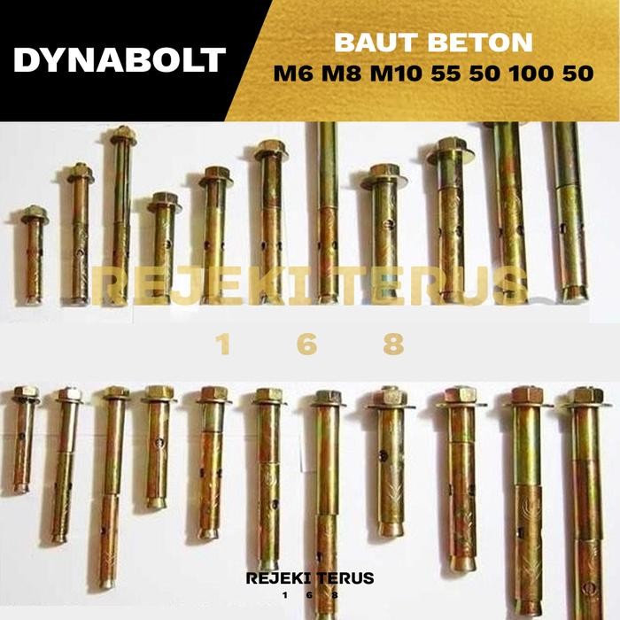 Jual Dynabolt Dinabolt Baut Tembok Beton M6 M8 M10 55 50 100 50 - 12 X ...