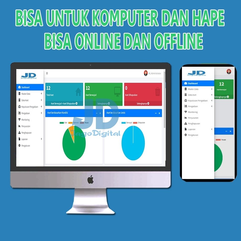 Jual Aplikasi sistem informasi manajemen aset berbasis web bisa online dan offline Berbasis web ...