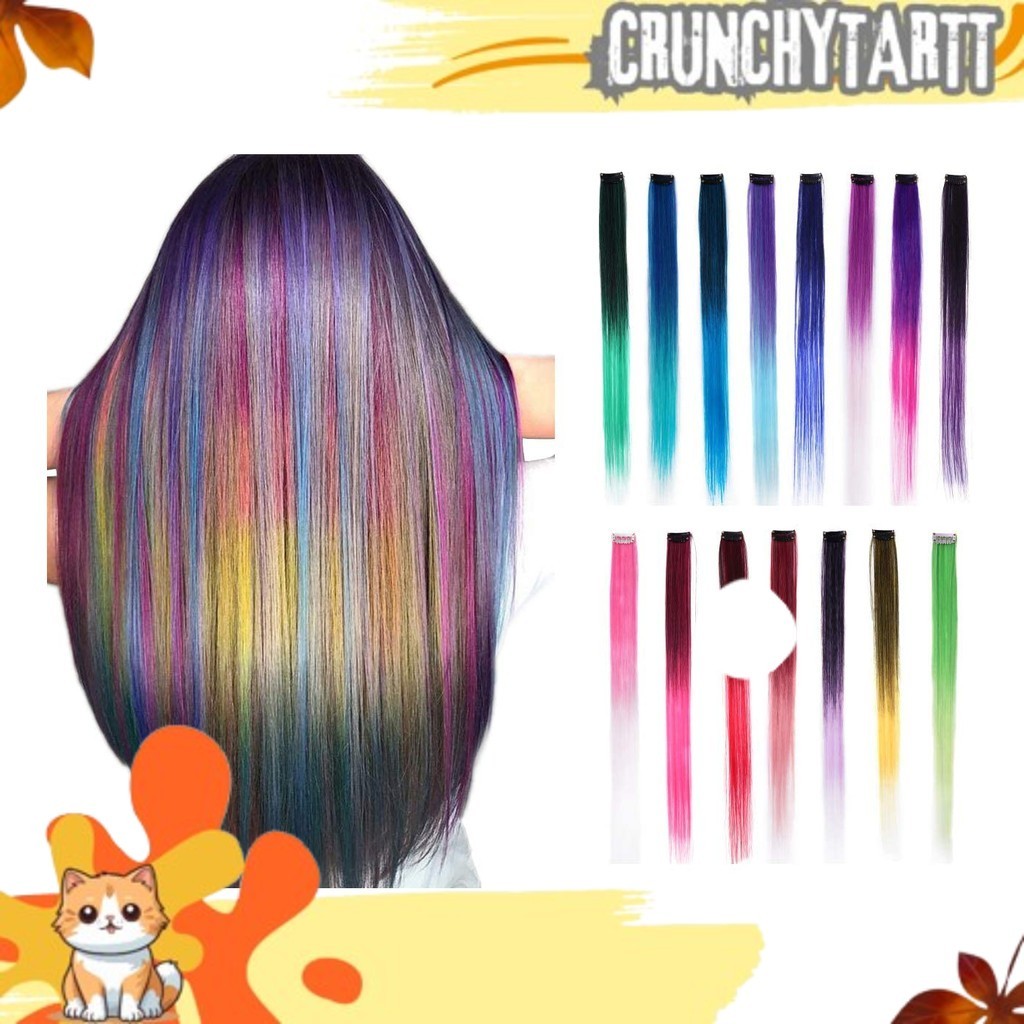 Jual TREND HLG HL WARNA GRADASI clip on 55cm hair clip warna highlight ...