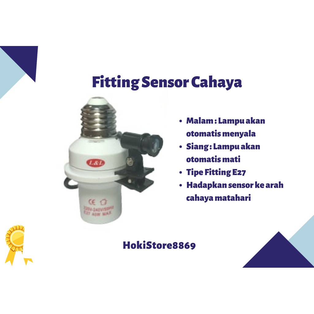 Jual Fitting Lampu Otomatis Sensor Siang Malam | Shopee Indonesia