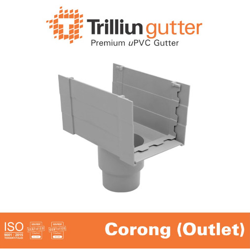 Jual CORONG TALANG KOTAK PVC TRILLIUN OUTER PIPA 3'' INCH GUTTER OUTLET ...