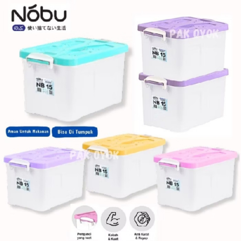 Jual Nobu Container Box 15 liter ( Putih ) / Box Storage / Kotak Penyimpanan NB15 BPA FREE ...