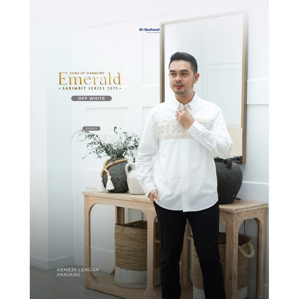 Jual Sarimbit Emerald Kemeja Dewasa Lengan Panjang El-Rasheed | Shopee Indonesia