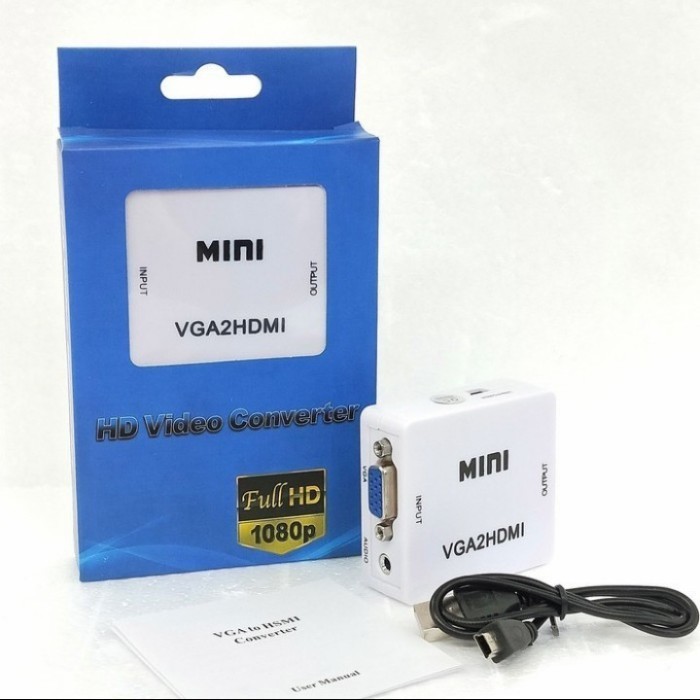 Jual Converter VGA2HDMI Box VGA to HDMI | Shopee Indonesia