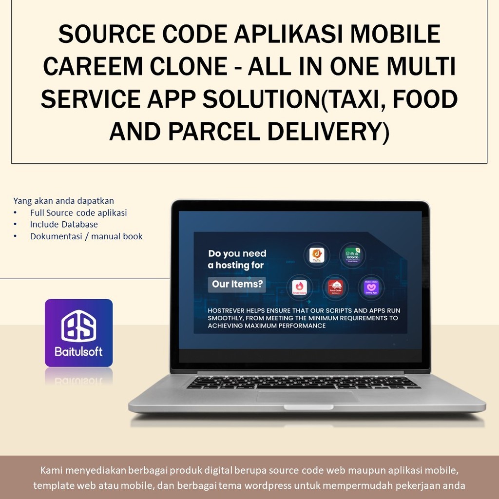 Jual SOURCE CODE APLIKASI MOBILE CAREEM CLONE - ALL IN ONE MULTI SERVICE APP SOLUTION(TAXI, FOOD ...