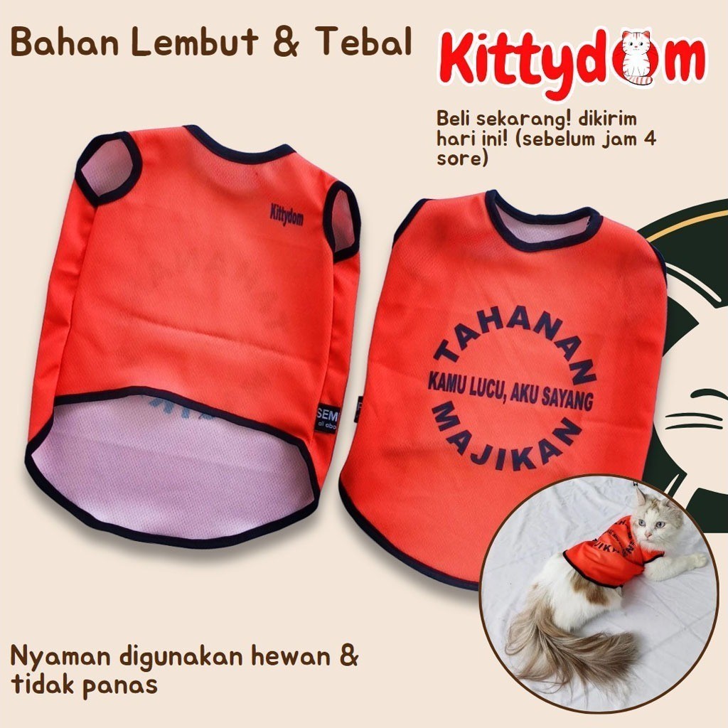 Jual KITTYDOM Baju Kucing Model Tahanan Majikan Baju Pakaian Kaos ...
