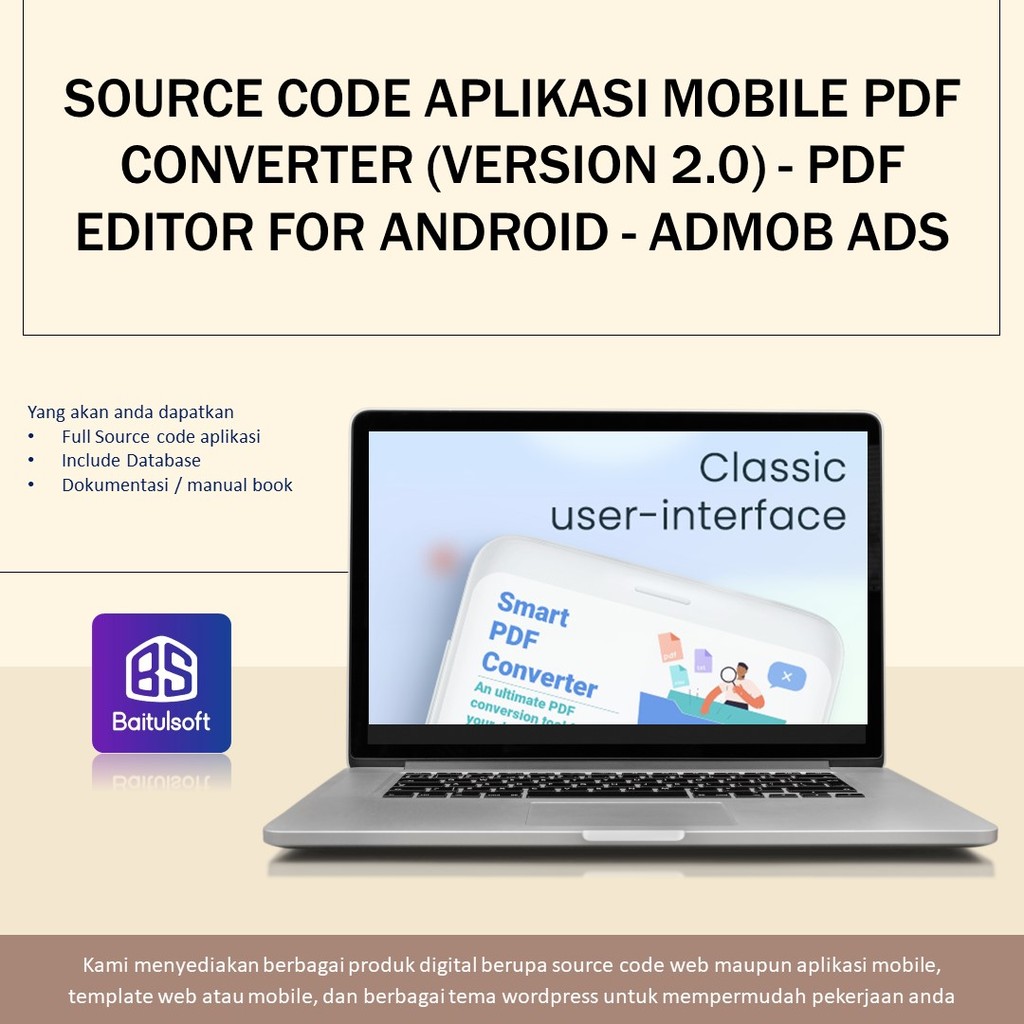 Jual SOURCE CODE APLIKASI MOBILE PDF CONVERTER (VERSION 2.0) - PDF EDITOR FOR ANDROID - ADMOB ...