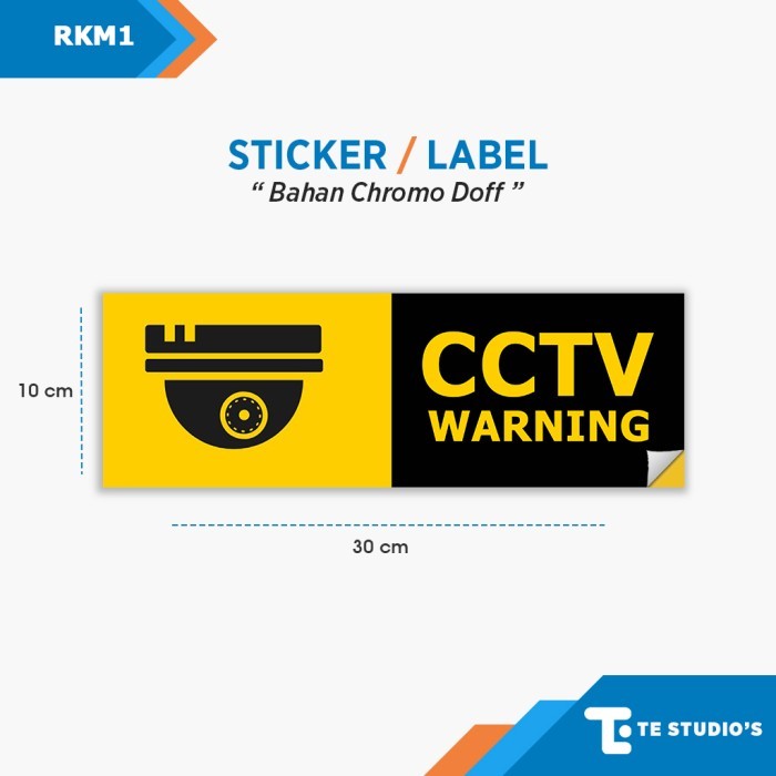 Jual Stiker CCTV Sticker Rambu Tanda Sign Kamera Pengawas Label Kamera ...