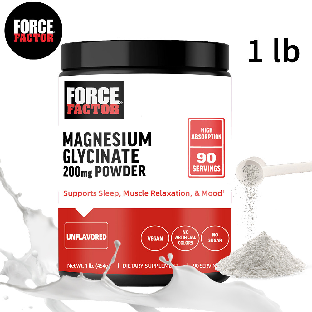 Jual Force Factor 1 lb Magnesium Glycinate Powder Supports Sleep ...
