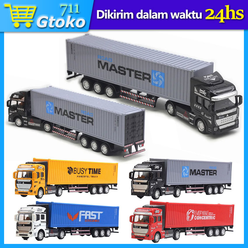 Jual Miniatur Diecast Truck Container Truk Tangki Trailer Skala 1:48 ...