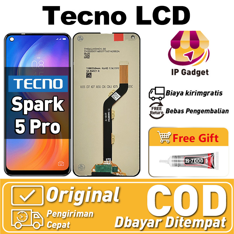 Jual Original Lcd Tecno Spark 5 Pro fullset ori asli Layar hp ...