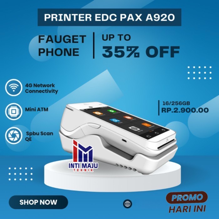 Jual Printer EDC ANDROID A920 EDC PAX SPBU | Shopee Indonesia