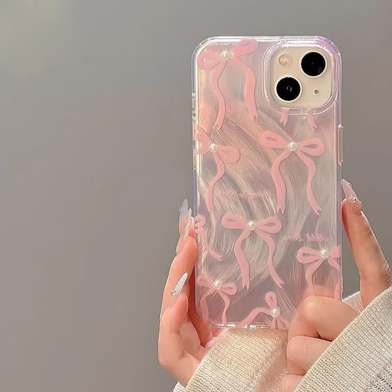 Jual SOFT CASE CLARITY FEATHER PINK BOW CASING HP FOR SAMSUNG A55 A54 A53 A52 A52S A51 A50 A50S ...