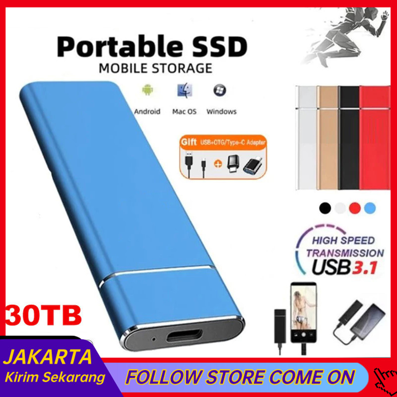 Jual USB 3.1 Ssd 4TB / 30TB portable eksternal ssd eksternal dan Kecepatan Tinggi USB 3.1 C ...