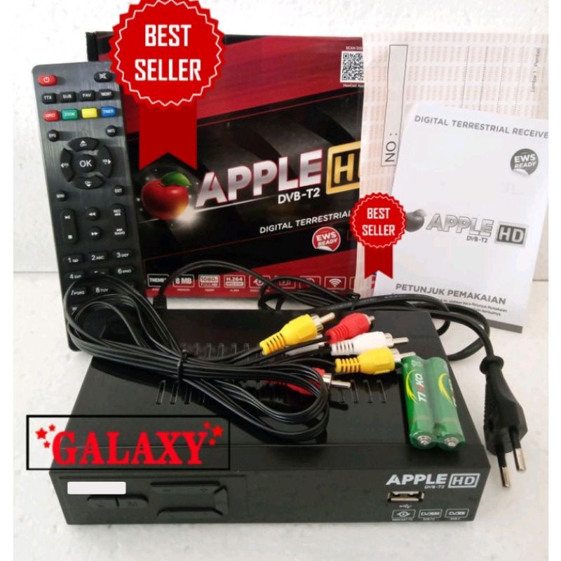 Jual Set Top Box TV Digital MATRIK Apple Merah Terbaru HD DVBT2 UHF ...