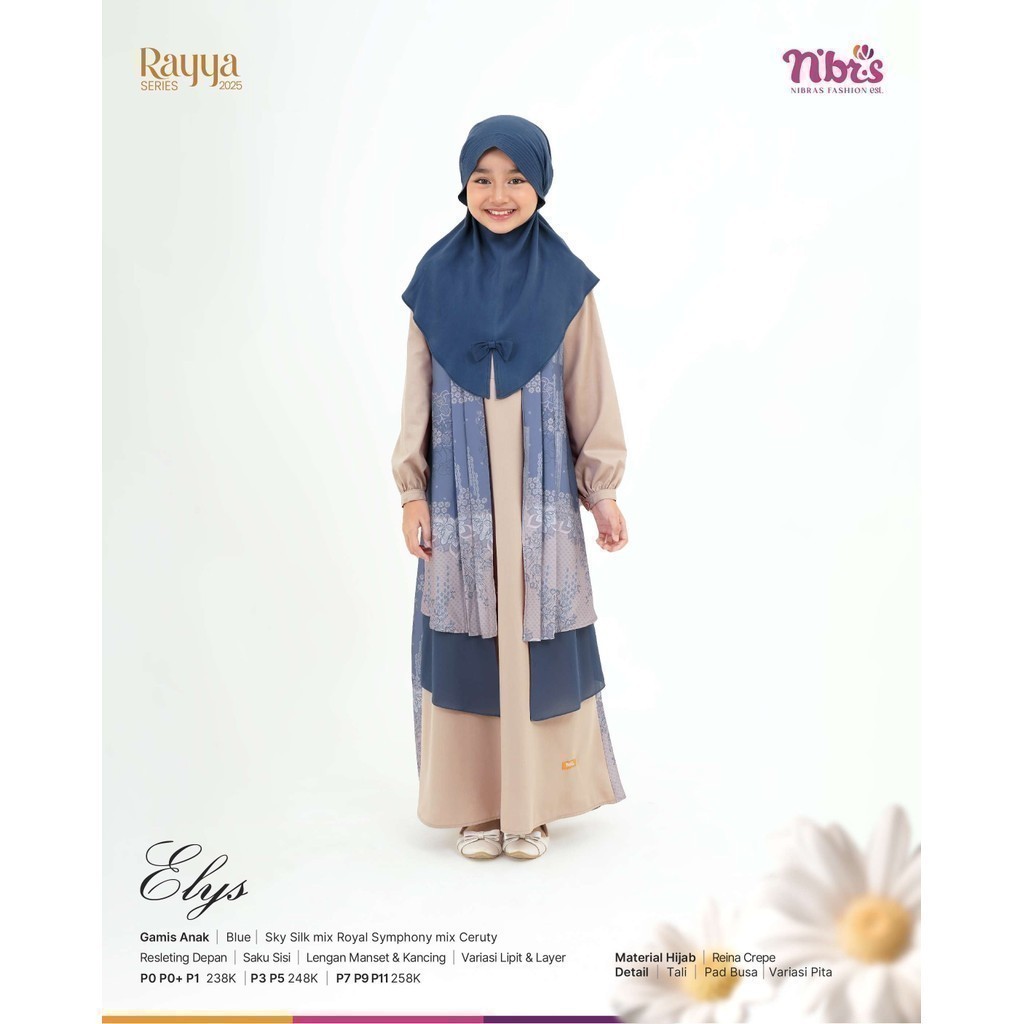 Jual Sarimbit Lebaran Keluarga Elys Gamis Anak Bahan Sky Silk Dress ...