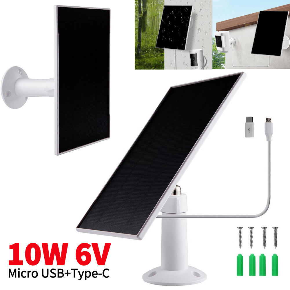 Jual Solar Panel 10W 6V Outdoor Solar Cells 360° Adjustable Wall Mount ...