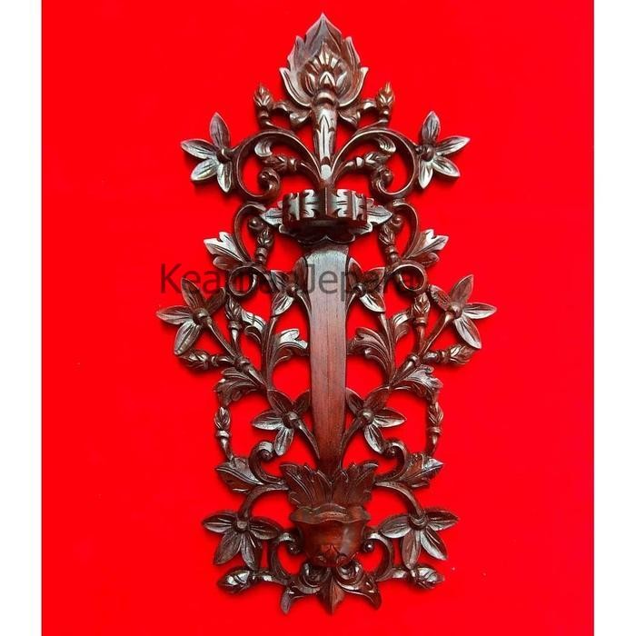 Jual Blawong Dudukan Pusaka Model Ukir Kembang Bunga Melati KJ45464 ...