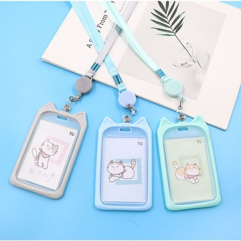 Jual LPL Name Tag Lanyard Gantungan Kartu Motif Kucing Kelinci Akses ...