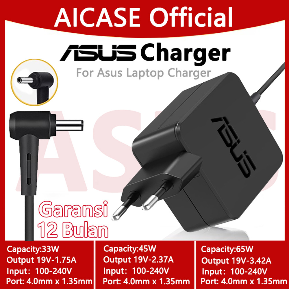 Jual Aicasc-Asus Laptop Vivobook Charger Original Small Plug Pin Bulat ...