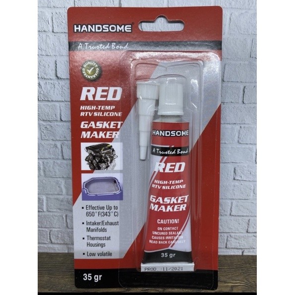 Jual Lem RED Sealant Tube KECIL 35gram / Lem High Temperature RED ...