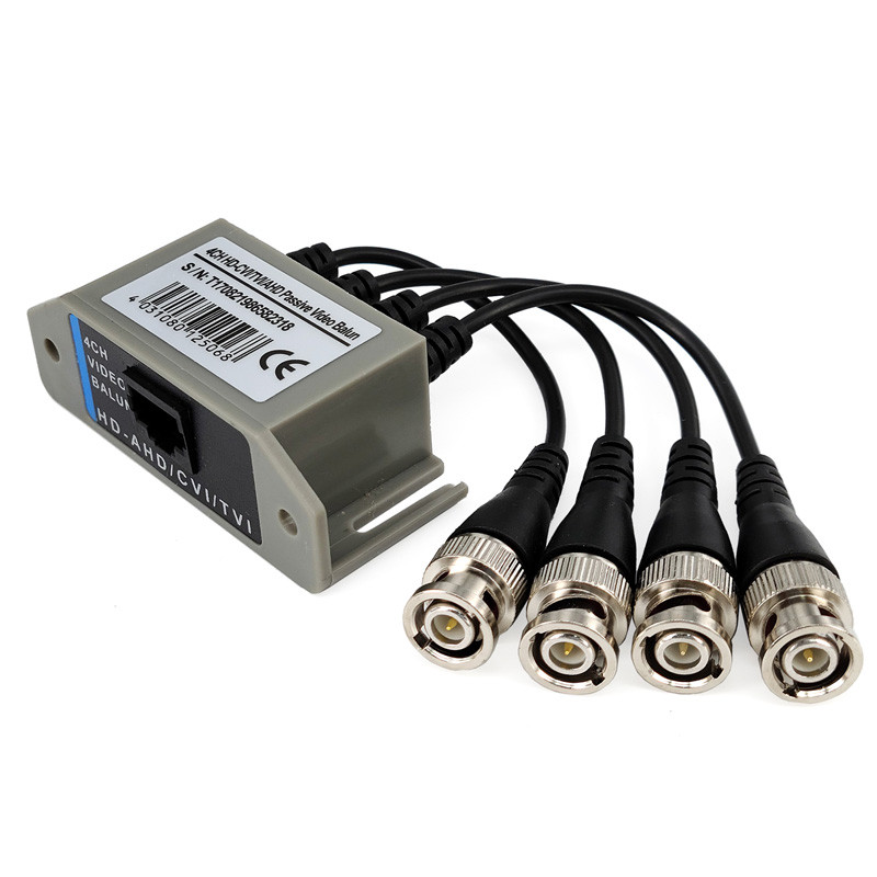 Jual 4 Channels HD Passive Video Balun With Cable, BNC to RJ45, Twisted ...
