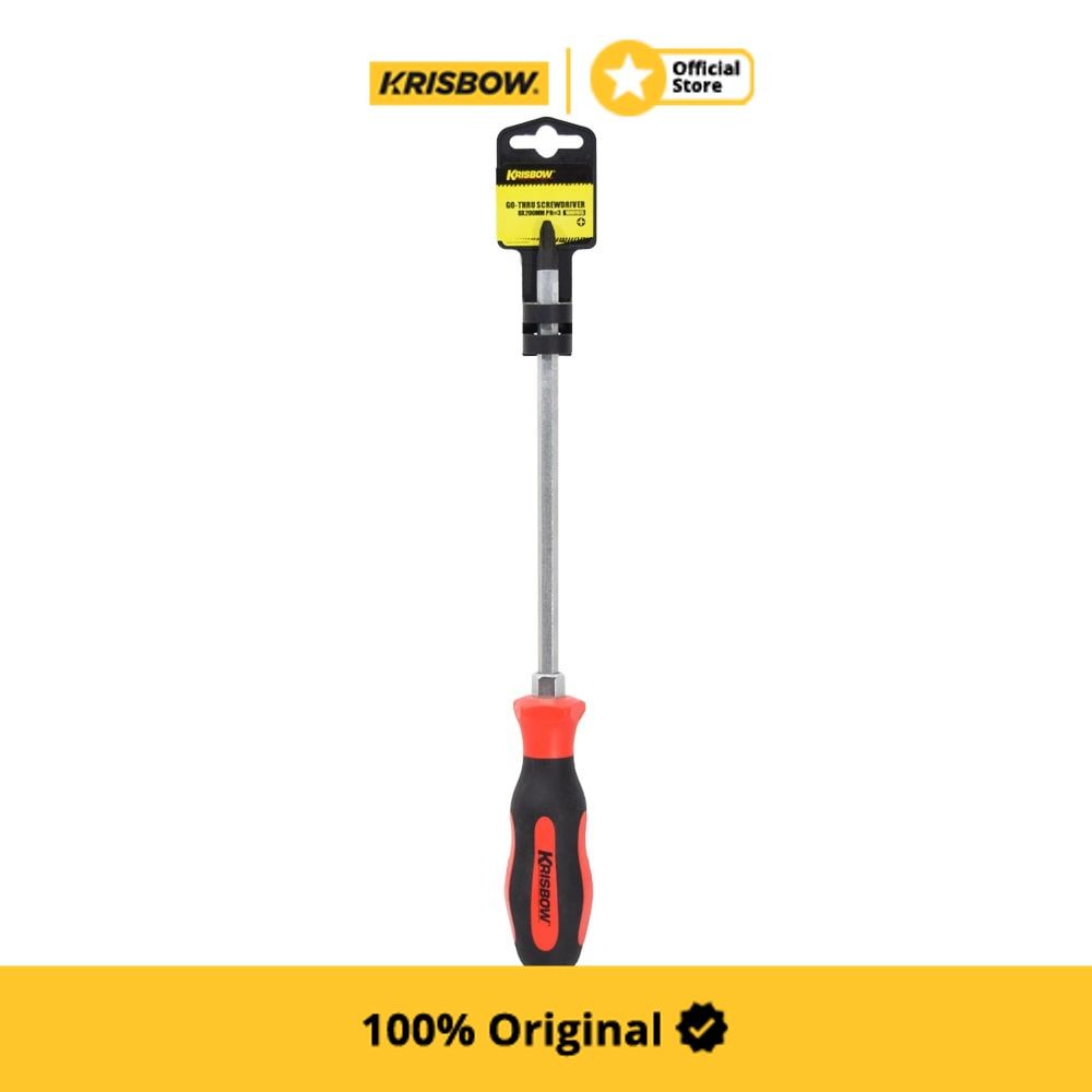 Jual Krisbow Screwdriver Obeng Go-Thru Plus #3 8X200 mm | Shopee Indonesia